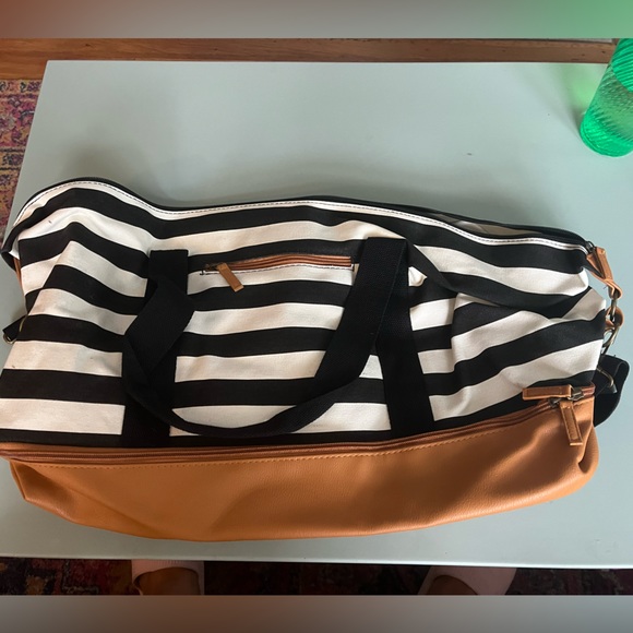 DSW | Bags | Dsw Striped Weekender Canvas Bag | Poshmark
